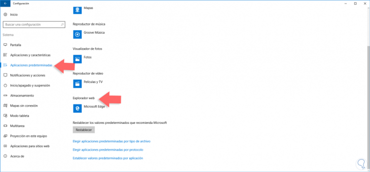 Cómo cambiar navegador por defecto predeterminado Windows 10 - Solvetic