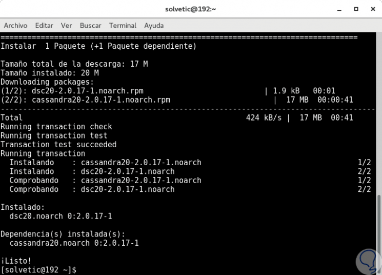 Cómo instalar la base de datos Cassandra en CentOS 7 - Solvetic