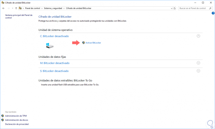 Cómo encriptar unidad disco o USB con Bitlocker en Windows 10 - Solvetic