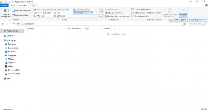 Opciones carpeta directorio Windows 10 - Solvetic