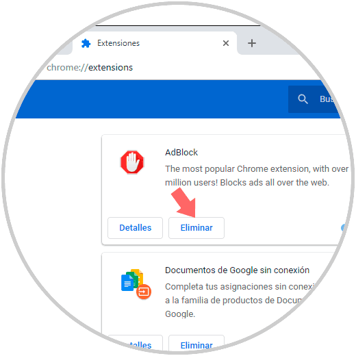 ERR BLOCKED BY CLIENT Chrome solución - Solvetic
