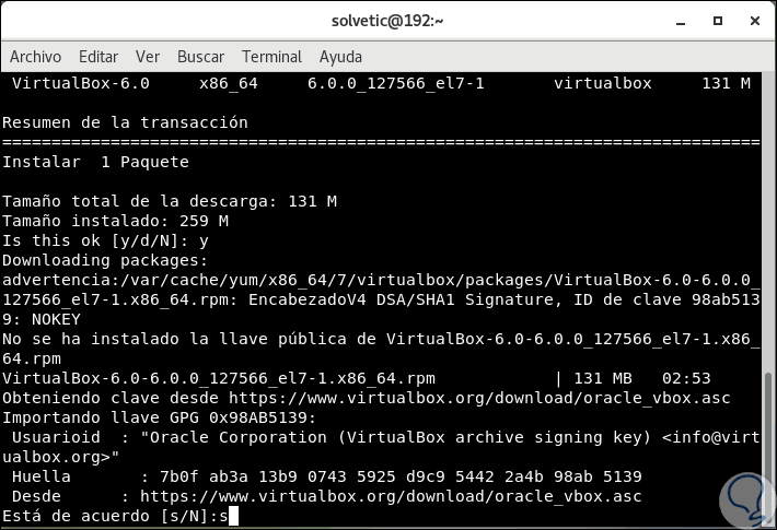 Cómo instalar VirtualBox en CentOS 7 - Solvetic