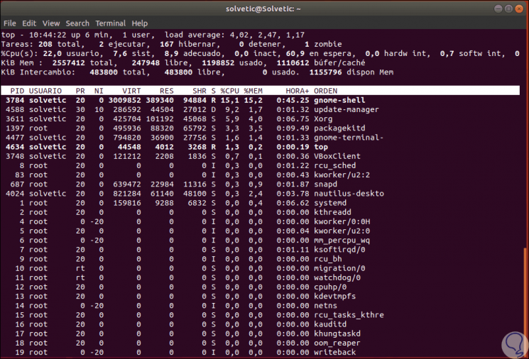 Cómo ver los procesos activos en Ubuntu - Solvetic