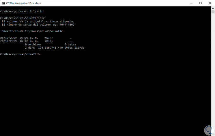Cambiar de directorio en CMD Windows 10 (Comandos) - Solvetic