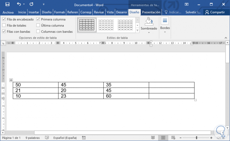 Cómo crear y usar fórmulas en tablas Word 2016 - Solvetic