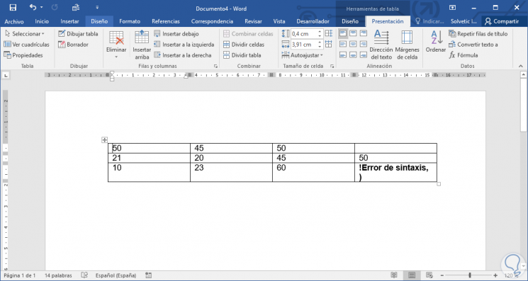 Crear e Insertar fórmulas en Word ️ - Solvetic