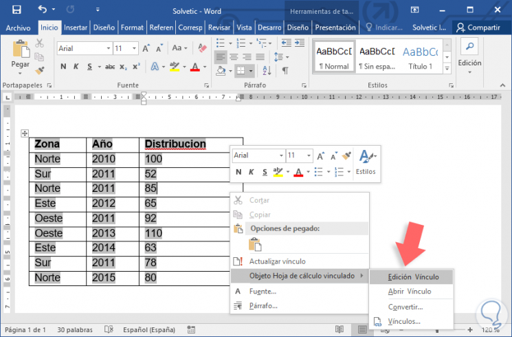 Cómo Insertar Excel En Word 2016 ️ Solvetic 6843