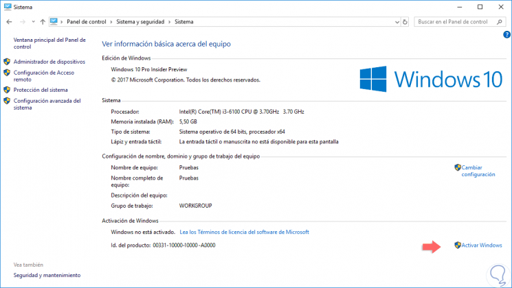 Cómo cambiar Serial clave de producto en Windows 10 - Solvetic