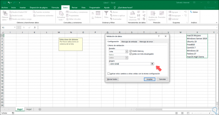 Cómo hacer una celda desplegable en Excel 2019 - Solvetic