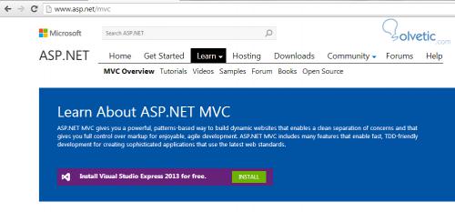 ASP.NET MVC - Primeros Pasos - Solvetic