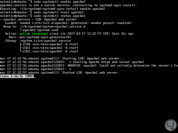 Cómo instalar LAMP Stack en Ubuntu 16.10 - Solvetic