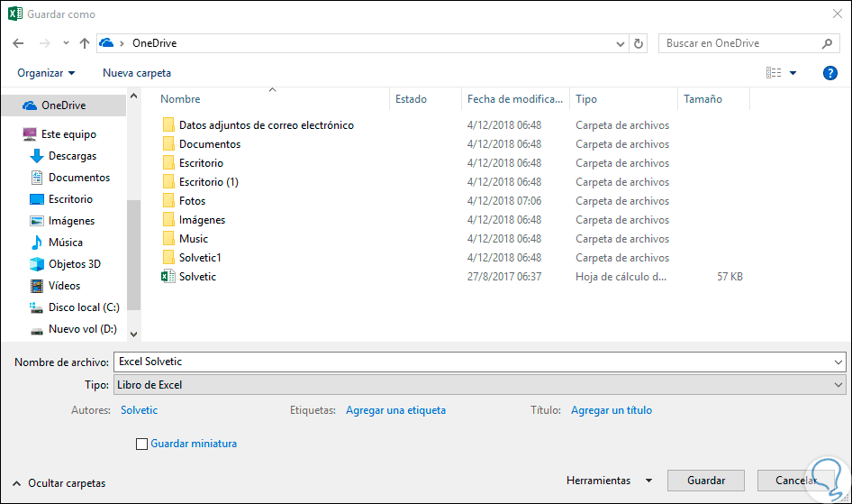 Cómo compartir un archivo Excel 2019 - Solvetic