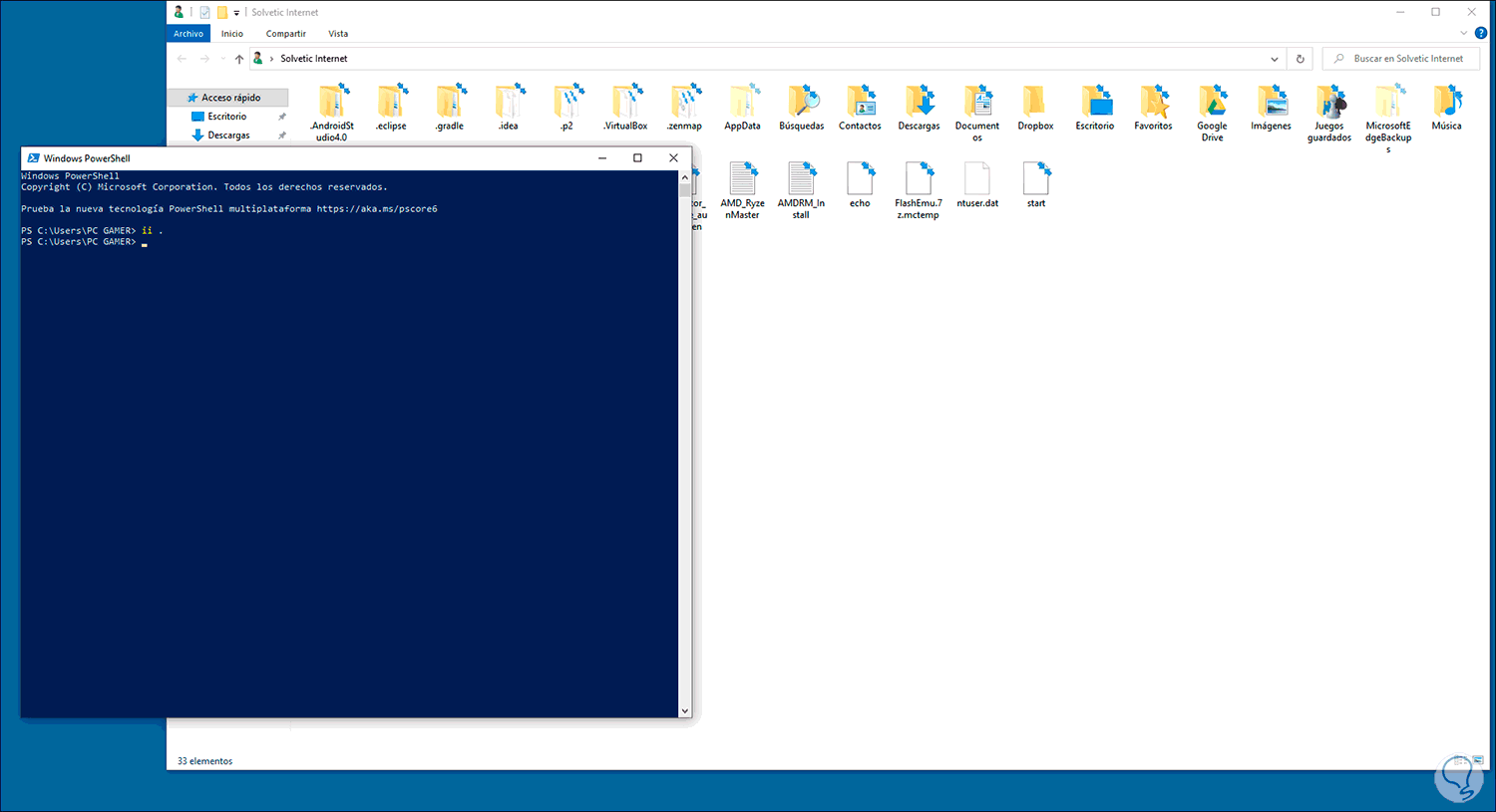 Abrir Explorador en PowerShell ️ - Solvetic