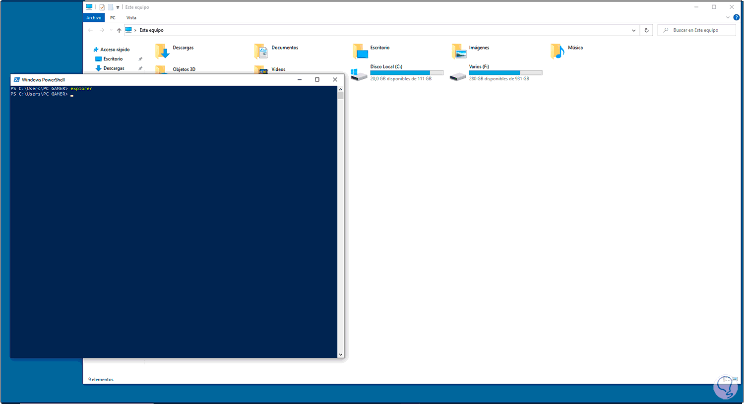 Abrir Explorador en PowerShell ️ - Solvetic