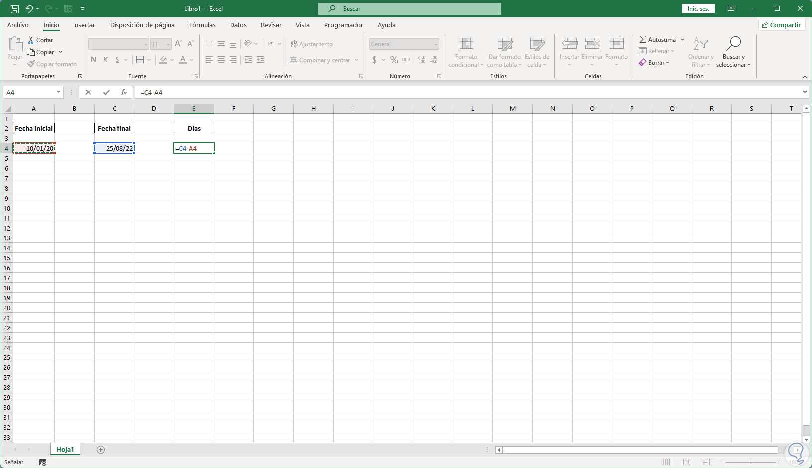 Cómo Restar en Excel Fechas ️ FACIL - Solvetic Cómo Restar en Excel Fechas ️ FACIL - Solvetic
