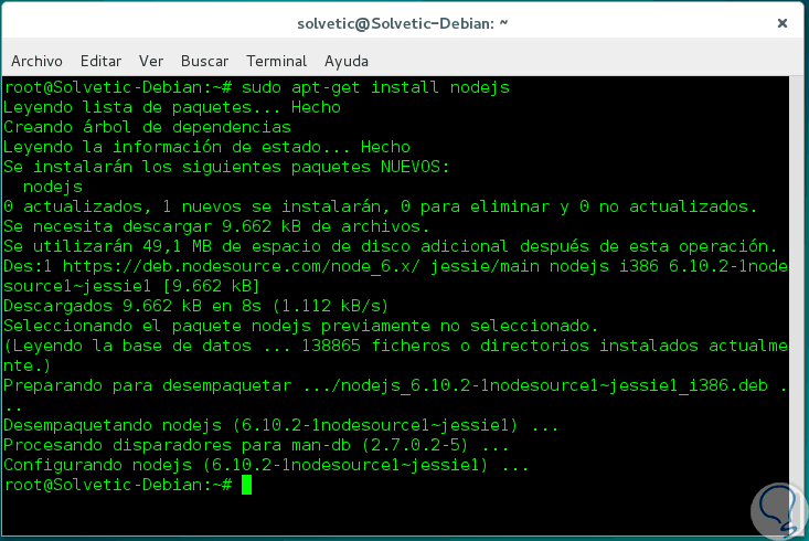 Cómo instalar Node.js en Debian - Solvetic