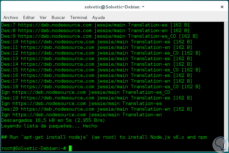 Cómo instalar Node.js en Debian - Solvetic