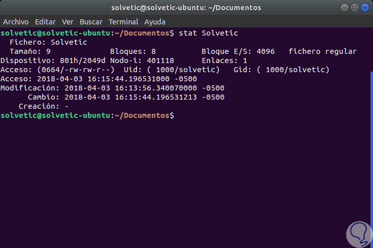 Cómo ver fecha de creación de archivo en Linux - Solvetic