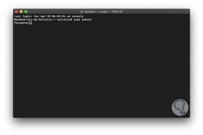 Comando para reiniciar o apagar Mac terminal - Solvetic