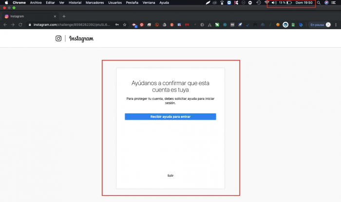 Error ayudanos a confirmar que esta cuenta es tuya Instagram - Solvetic