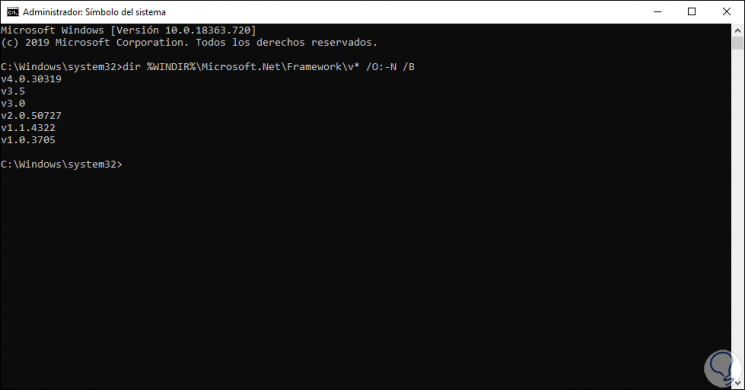 Cómo ver versión NET Framework Windows 10 - Solvetic