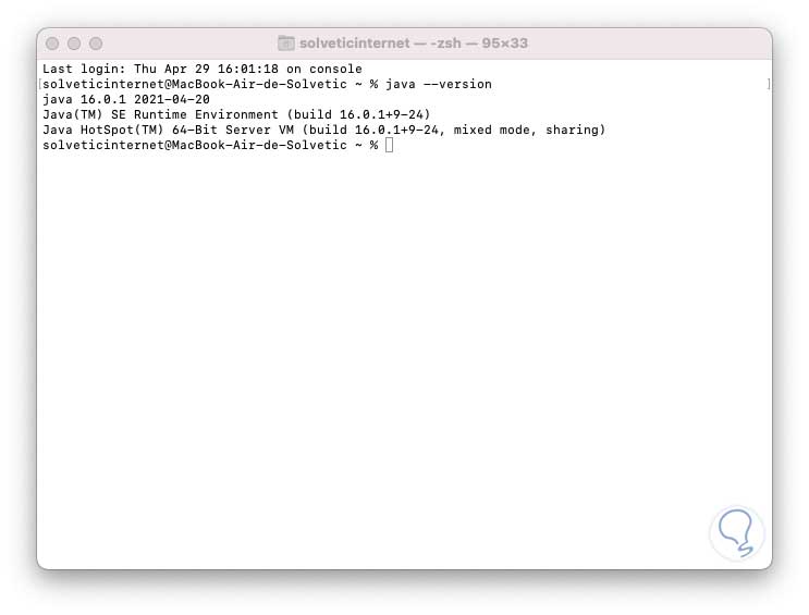 Instalar JAVA en Mac 2021 - Solvetic