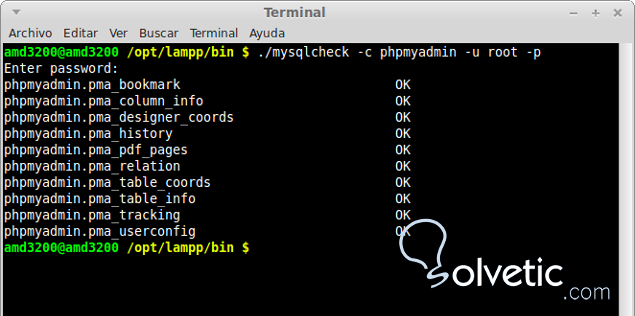Detectar y reparar tablas de base de datos Mysql dañada - Solvetic