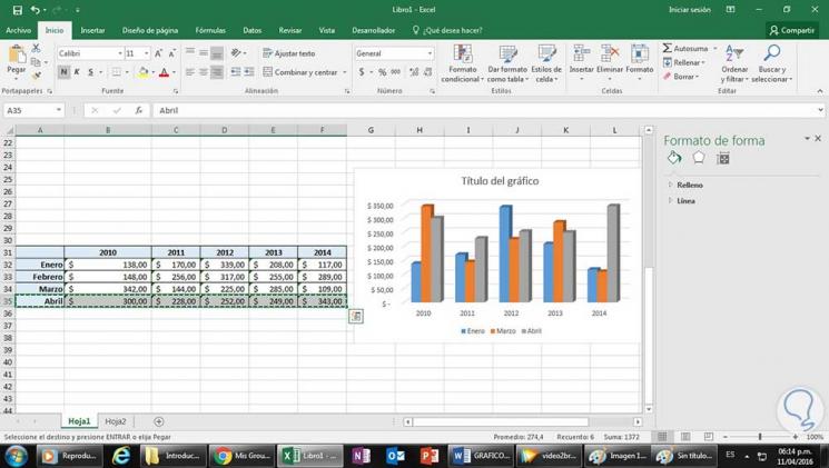 Cómo crear gráficos Excel 2019 y Excel 2016 con todo detalle - Solvetic