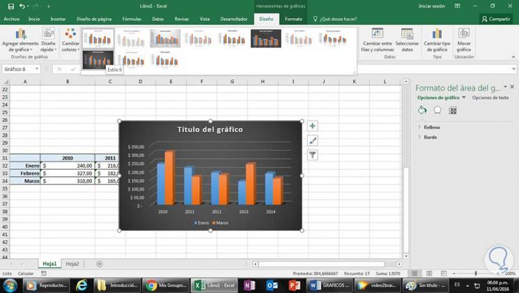 Cómo crear gráficos Excel 2019 y Excel 2016 con todo detalle - Solvetic