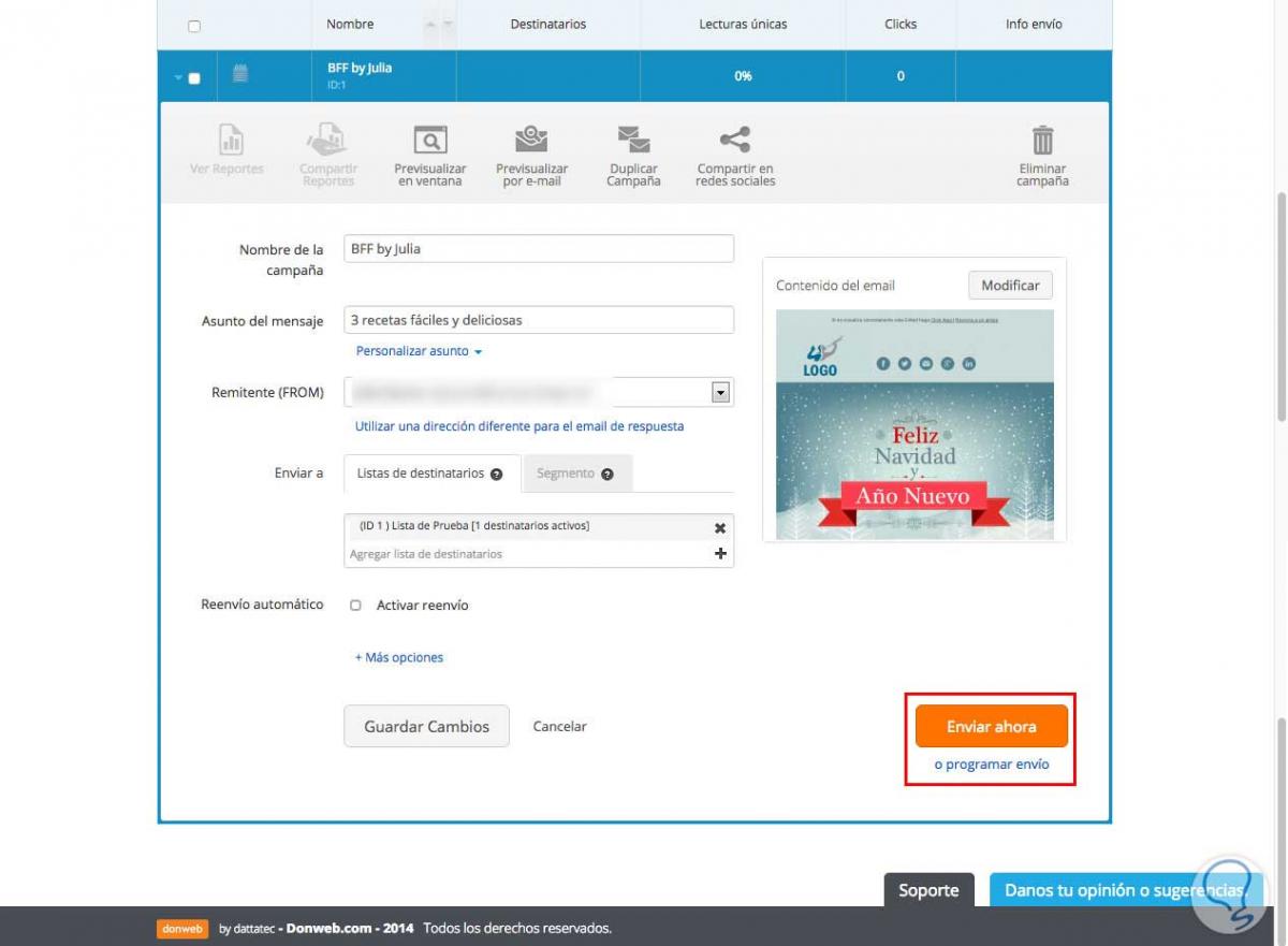 Crear una campaña de e-mail marketing con Envialo Simple - Solvetic Crear una campaña de e-mail marketing con Envialo Simple - Solvetic