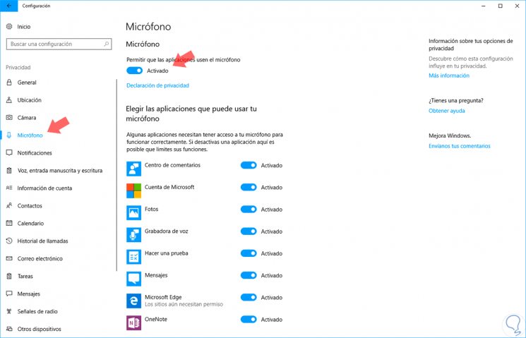 ACTIVAR MICROFONO Windows 10 ️ Configurar - Solvetic