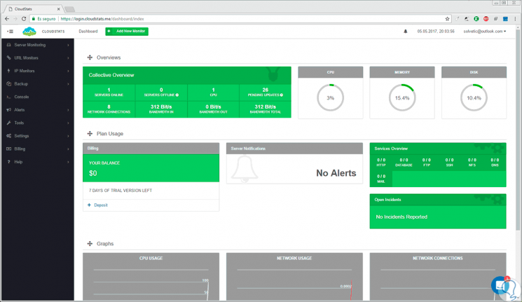 Cómo monitorizar servidor Linux usando Cloudstats - Solvetic