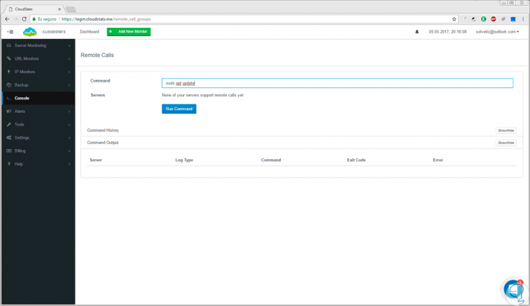 Cómo monitorizar servidor Linux usando Cloudstats - Solvetic