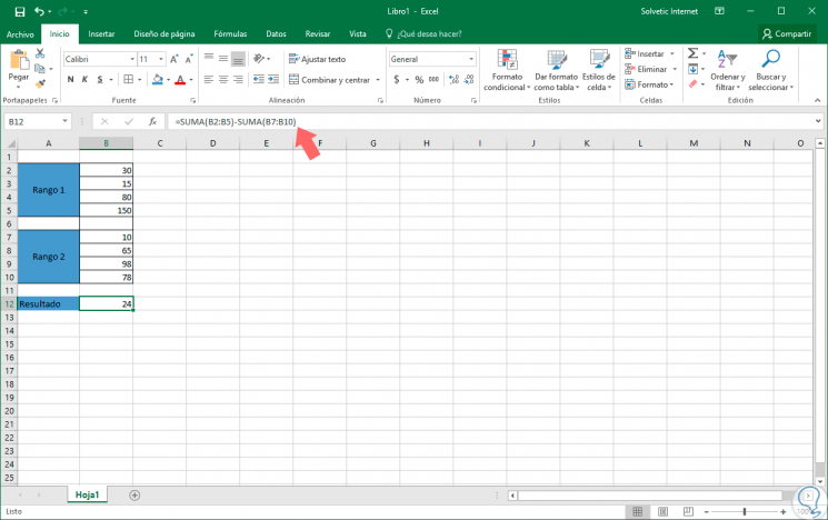 Cómo RESTAR en Excel | Fórmula para hacer una RESTA - Solvetic