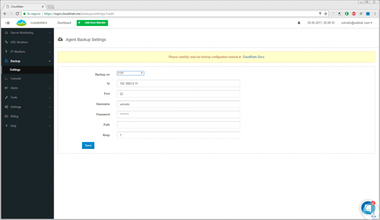 Cómo monitorizar servidor Linux usando Cloudstats - Solvetic