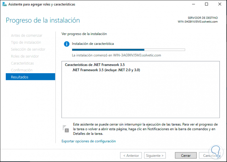 Como instalar .NET framework 3.5 en Windows Server 2019 o 2016 - Solvetic