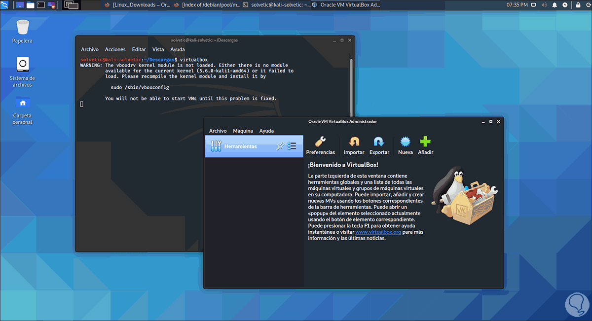 Cómo instalar VirtualBox en Kali Linux 2020 - Solvetic