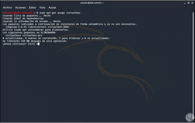 Cómo desinstalar VirtualBox Kali Linux - Solvetic