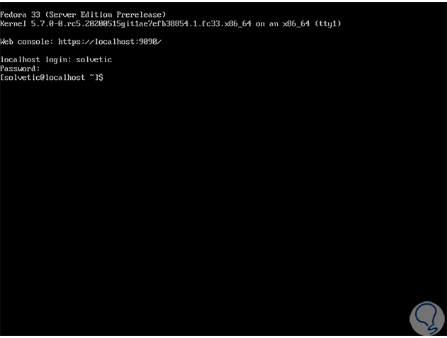 Instalar Fedora 33 Server - Solvetic