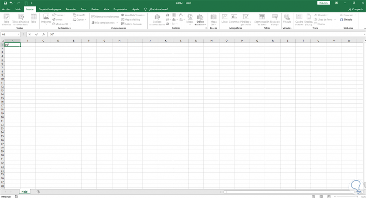 Cómo poner símbolo de Grados en Excel 2019 - Solvetic
