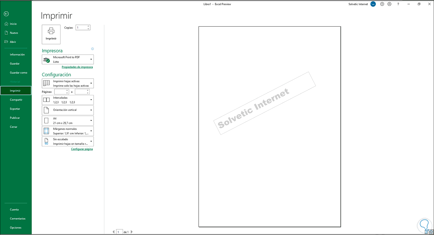 Cómo poner o quitar marca de agua Excel 2019 ️ - Solvetic