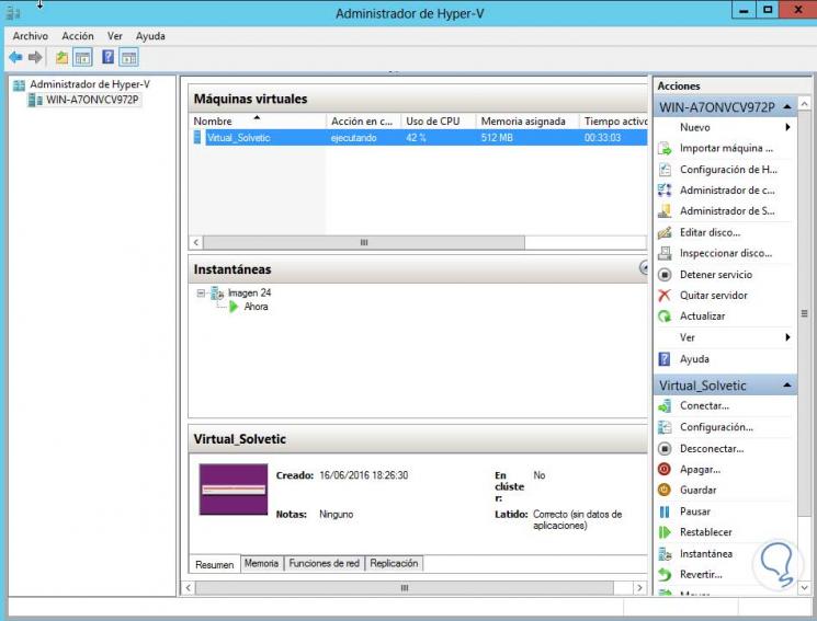 Cómo instalar y configurar Hyper-V en Windows Server 2016 - Solvetic