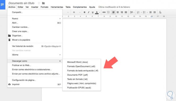 Cómo convertir documentos Google Docs a formato Office - Solvetic