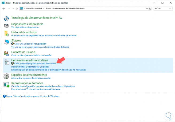 Cómo usar y abrir Administrador de Discos en Windows 10 - Solvetic