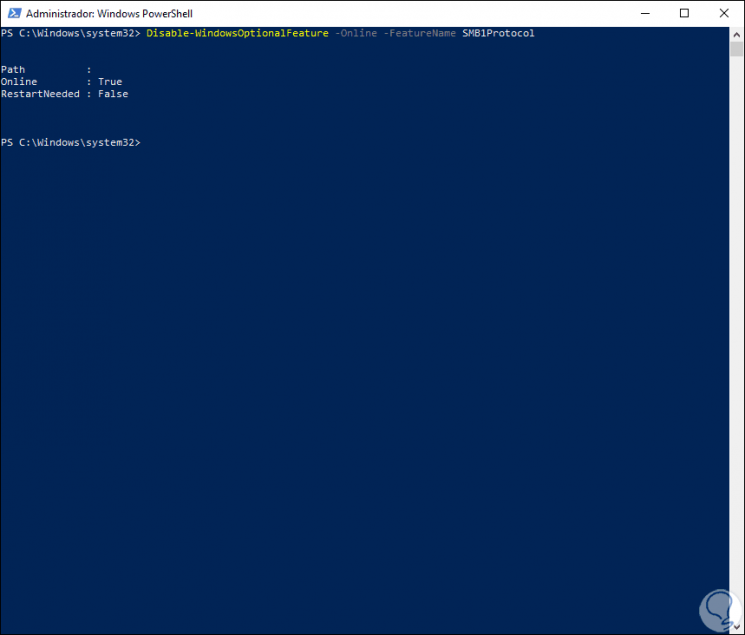 Activar o desactivar SMB1 SMB2 Windows 10 PowerShell - Solvetic