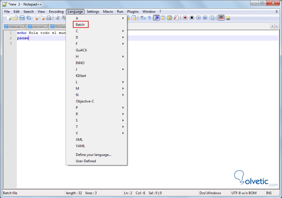 Windows 7 – Creando archivos Batch (.bat) por primera vez - Solvetic