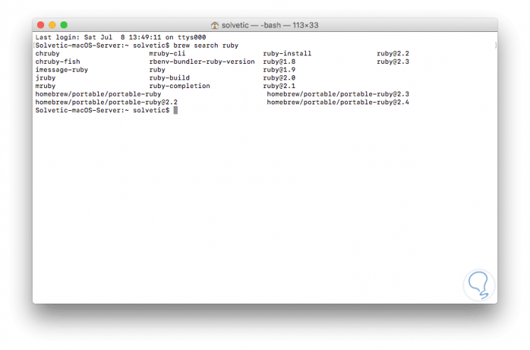 Instalar Ruby y crear un entorno de programación en macOS - Solvetic