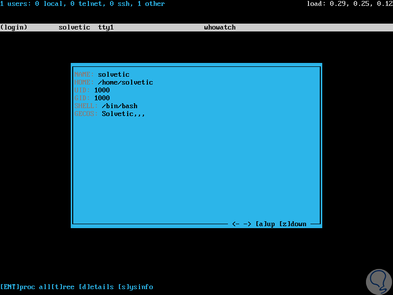Whowatch: Monitorizar usuarios y procesos Linux en tiempo real - Solvetic
