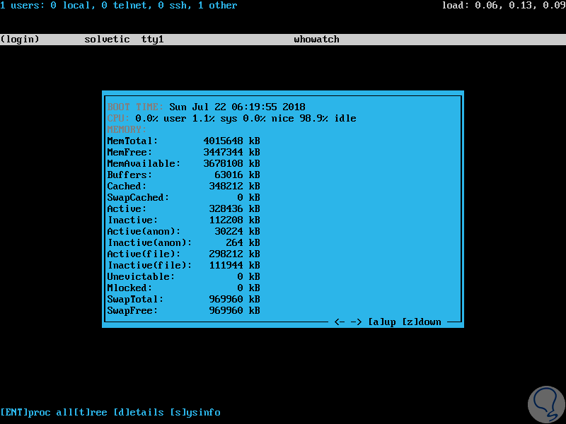 Whowatch: Monitorizar usuarios y procesos Linux en tiempo real - Solvetic