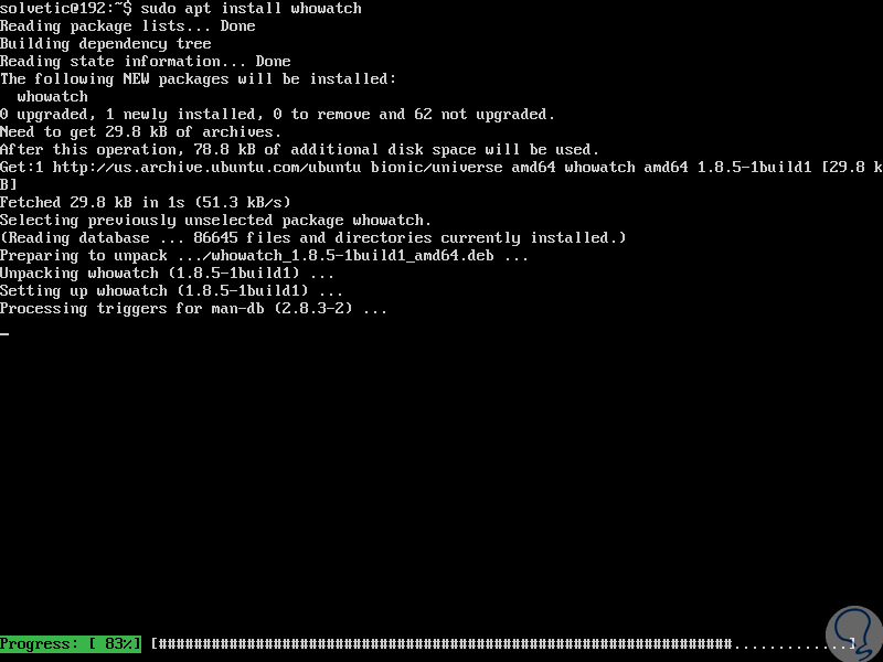 Whowatch: Monitorizar usuarios y procesos Linux en tiempo real - Solvetic